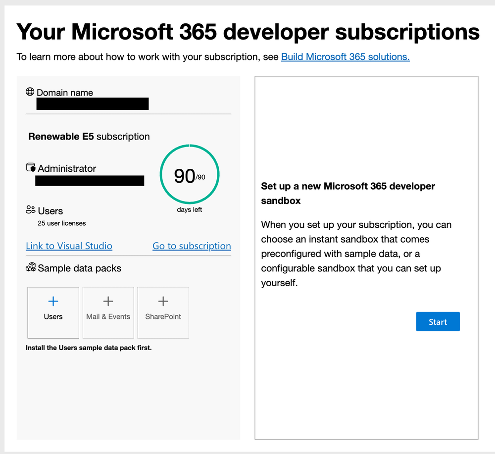 Get a never-expiring M365 Developer Program tenant with a Visual Studio ...