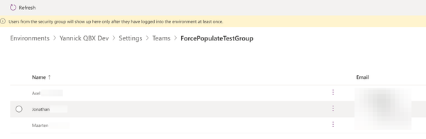 Force populate a "Microsoft Entra ID"-based Team in Power Platform ...